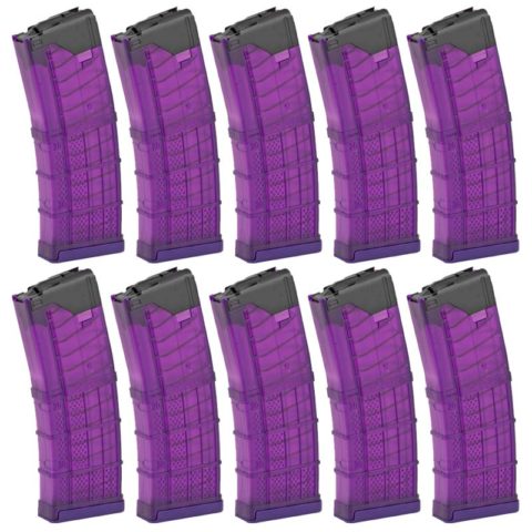 (10-Pack) Lancer L5AWM® 30rd MAGAZINE for AR15 - Translucent Purple ...